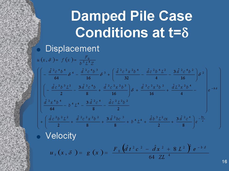 Closed Form Solution of the Wave Equation for Piles – vulcanhammer.net